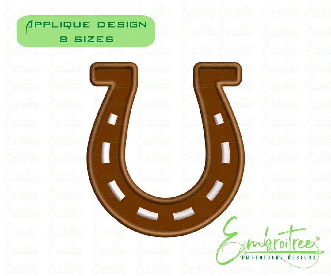Horseshoe Applique Design, Horseshoe Embroidery Designs, Machine ...