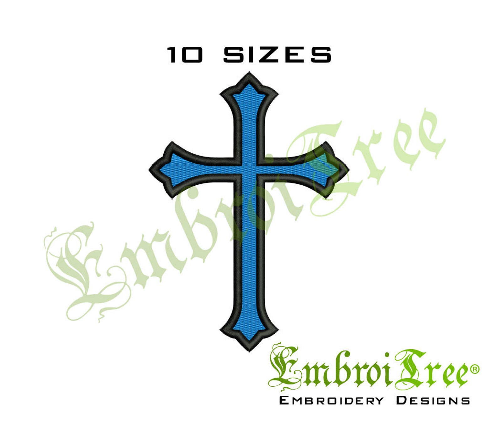 Religious Cross Embroidery Design Machine Embroidery Cross - Etsy