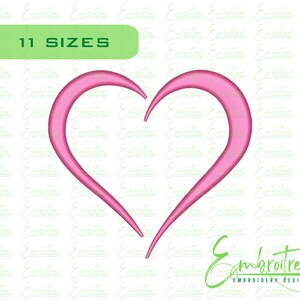 Love Embroidery Design Heart Machine Embroidery Design - Etsy
