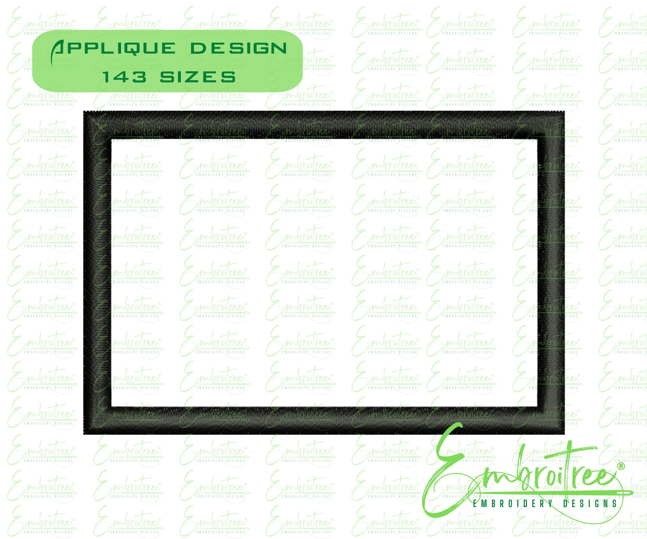 Rectangle Applique Design Machine Embroidery Rectangle Frame Applique ...