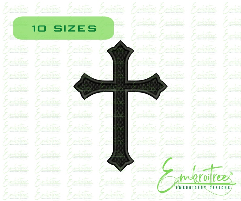 Religious Cross Embroidery Design Machine Embroidery Cross - Etsy