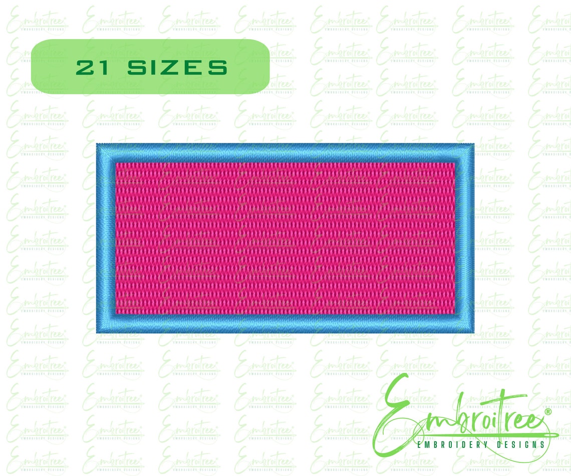 Rectangle Embroidery Design Rectangle Embroidery File - Etsy