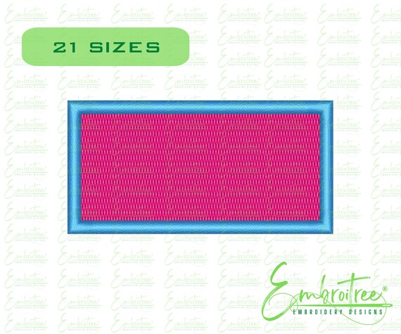 Rectangle Embroidery Design Rectangle Embroidery File - Etsy