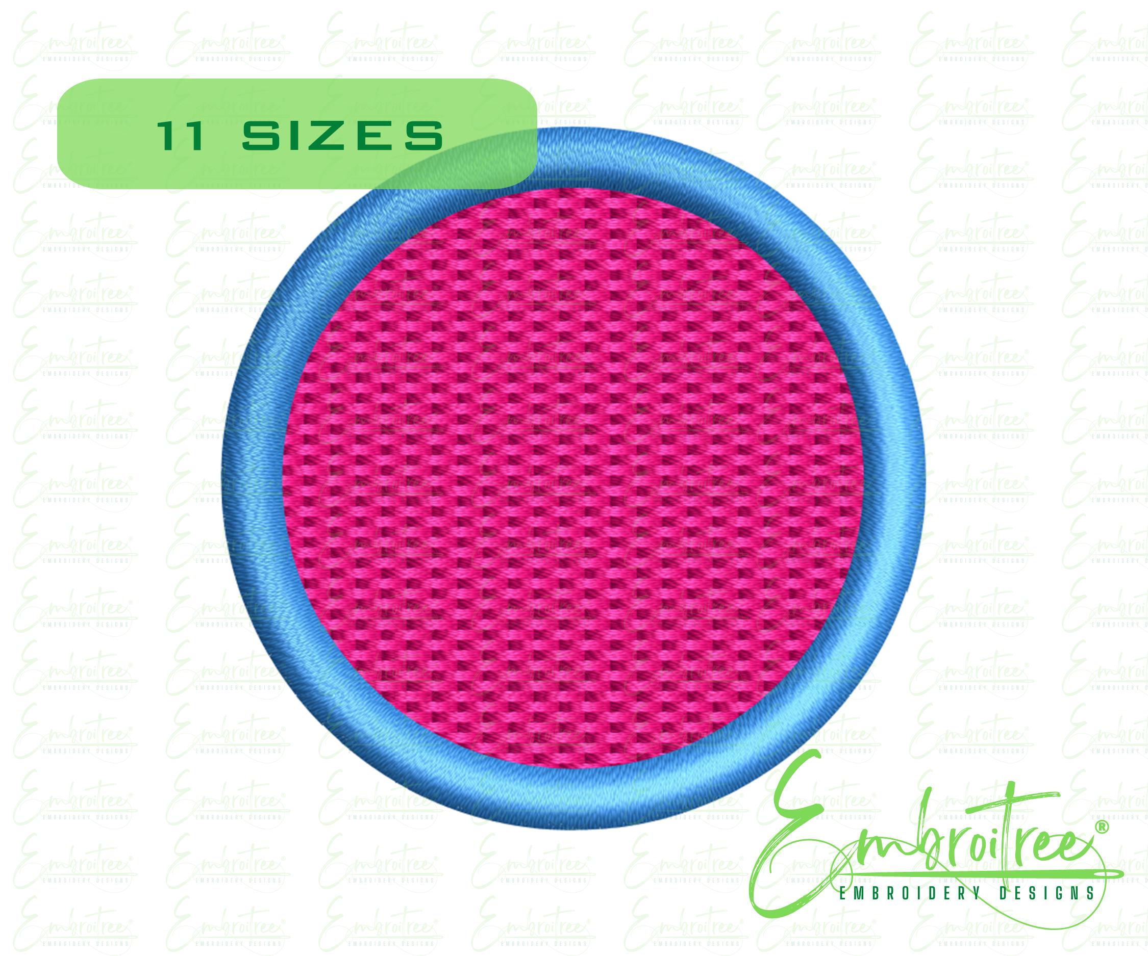 Circle Machine Embroidery Design, Round Shape Embroidery File - Etsy