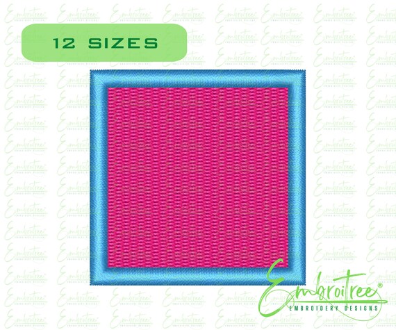 Square Embroidery Design Square Filled Stitch Embroidery - Etsy