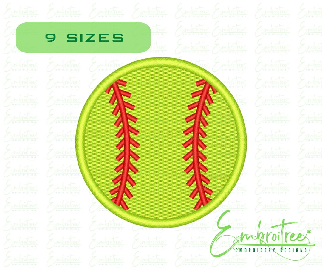 SOFTBALL EMBROIDERY DESIGNS - Machine Embroidery Softball - Softball ...