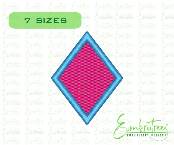 Diamond Embroidery Design Diamond Shape Embroidery Design - Etsy