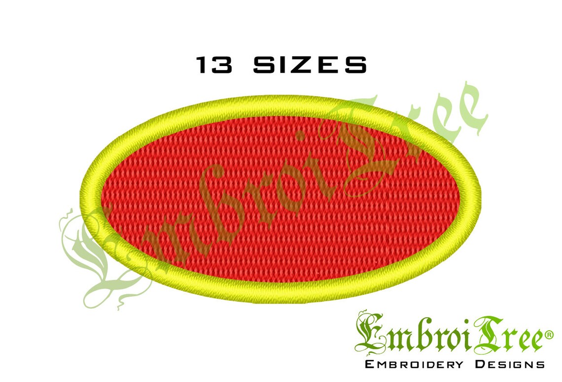 Oval Embroidery Design Machine Embroidery Oval Shape - Etsy
