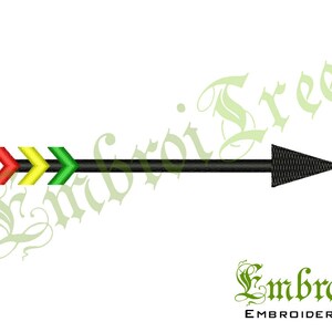 Arrow Embroidery Design Machine Embroidery Split Arrow Designs | Etsy