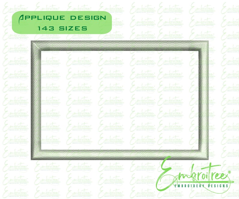 Rectangle Applique Design Machine Embroidery Rectangle Frame - Etsy