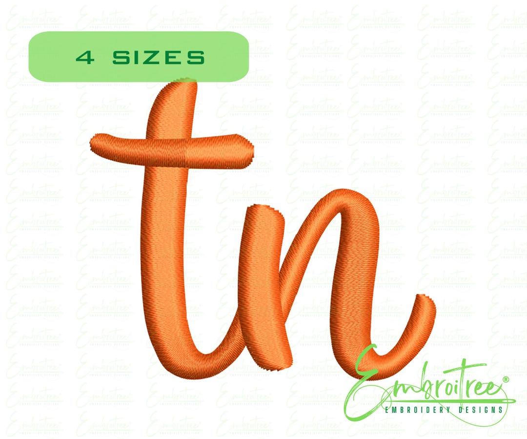 Tn Embroidery Design Tennessee Machine Embroidery File Tennessee ...