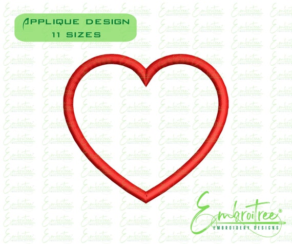 Heart Monogram Embroidery Design Heart Monogram Frame - Etsy