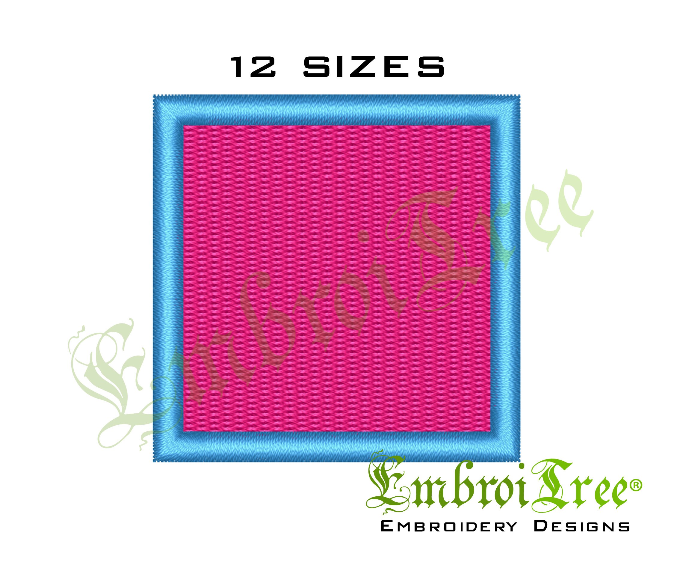 Square Embroidery Design Square Filled Stitch Embroidery - Etsy