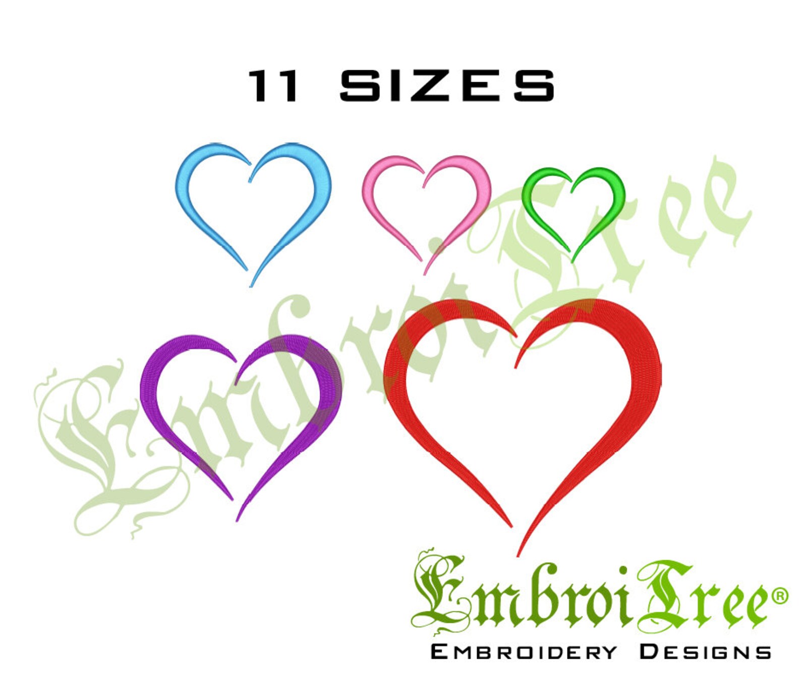 Love Embroidery Design Heart Machine Embroidery Design - Etsy