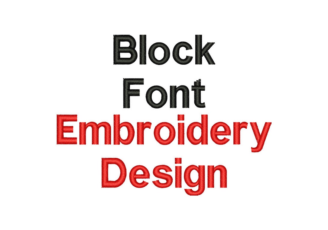 Block Font Embroidery Design Block Embroidery Font Machine Embroidery ...