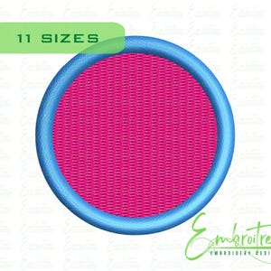 Circle Machine Embroidery Design, Round Shape Embroidery File - Etsy