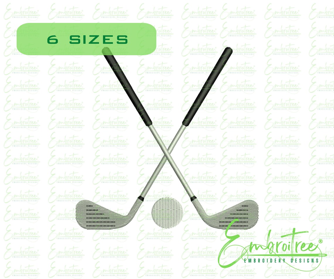 Golf Embroidery Design. Golf Club Embroidery Design. Golf - Etsy