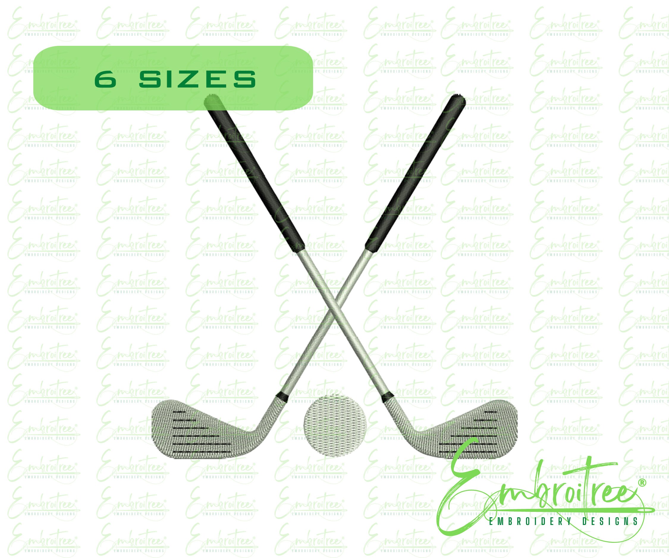 Golf Embroidery Design. Golf Club Embroidery Design. Golf - Etsy