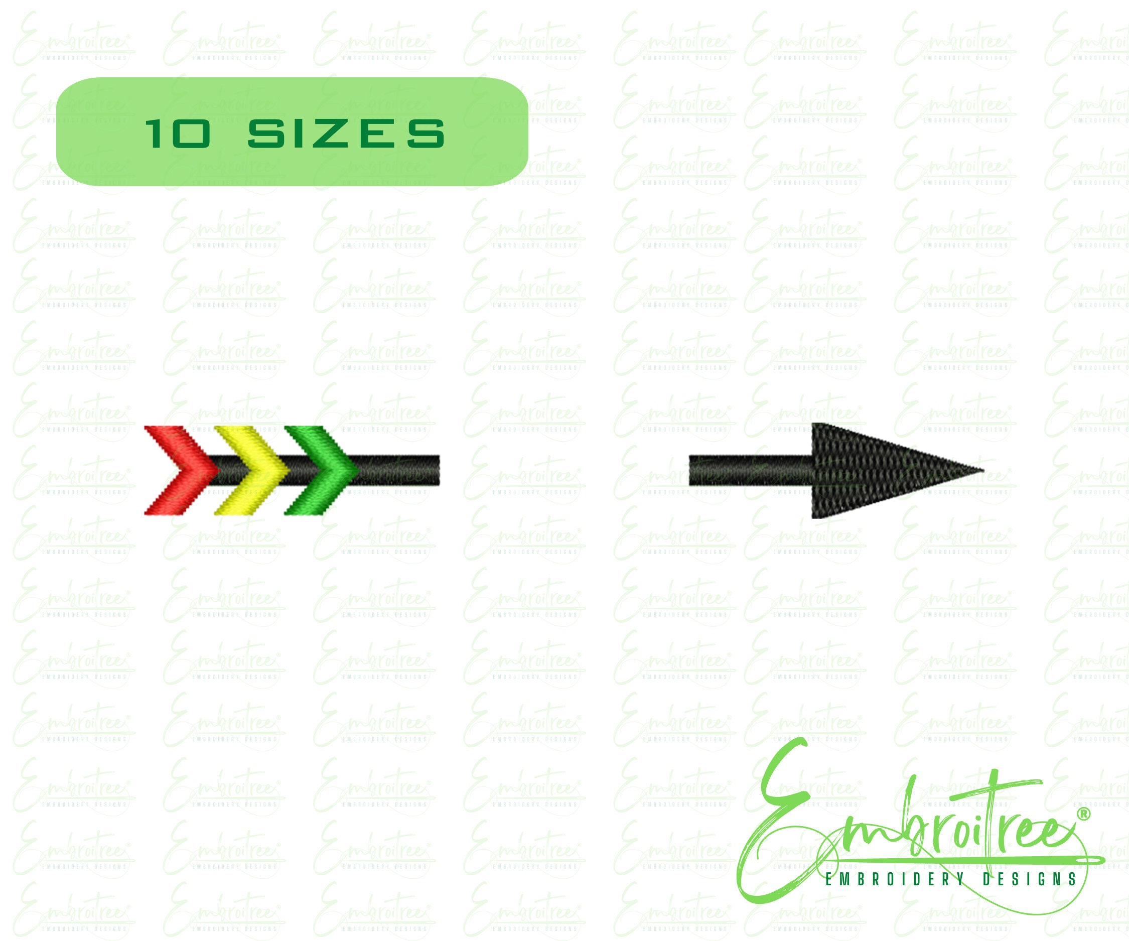 Arrow Embroidery Design, Machine Embroidery File, Split Arrow ...