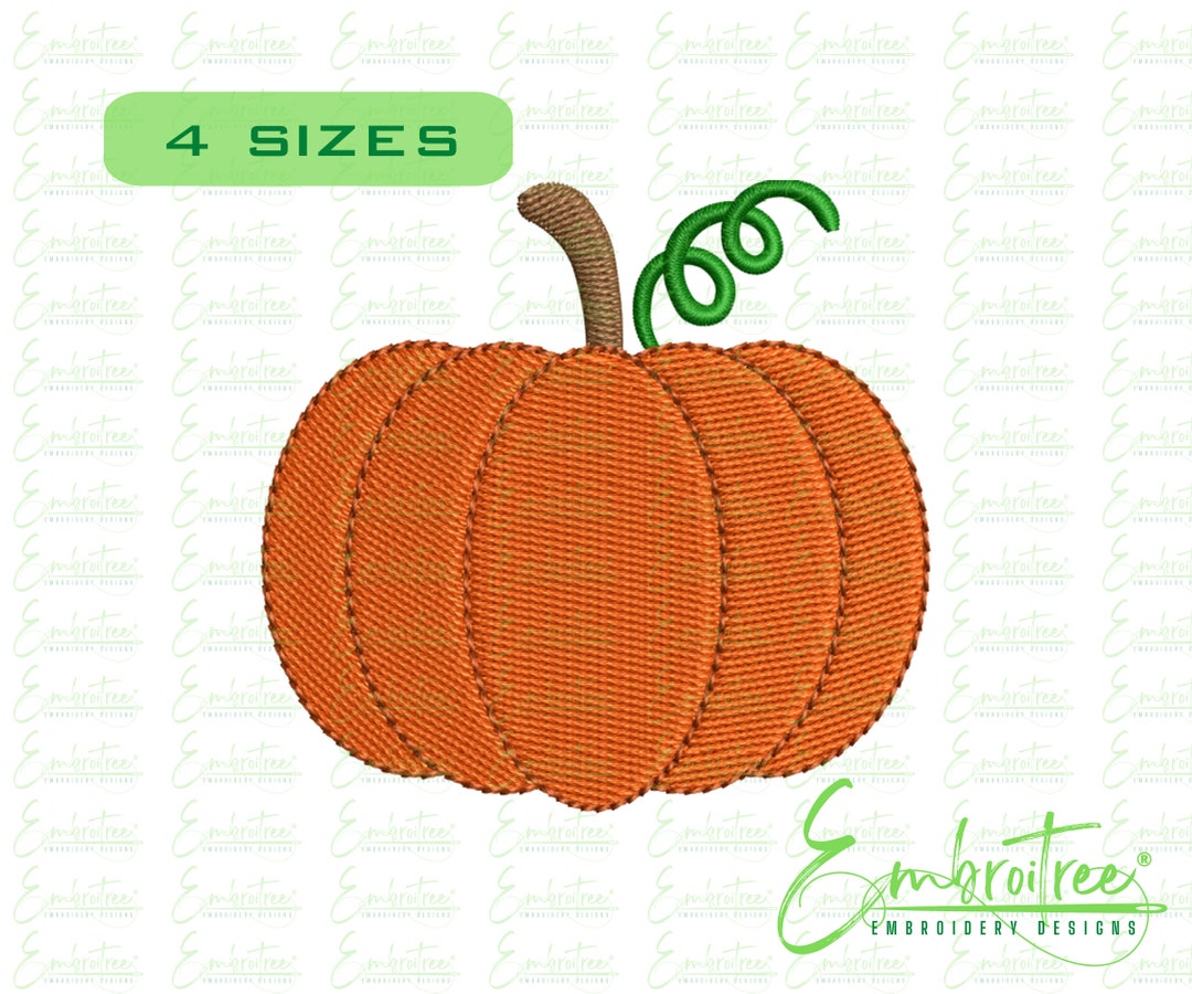 Pumpkin Embroidery Design Pumpkin Machine Embroidery Designs - Etsy