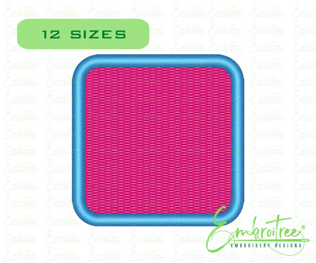 Square Embroidery Design, Square Filled Embroidery, Square Shape ...