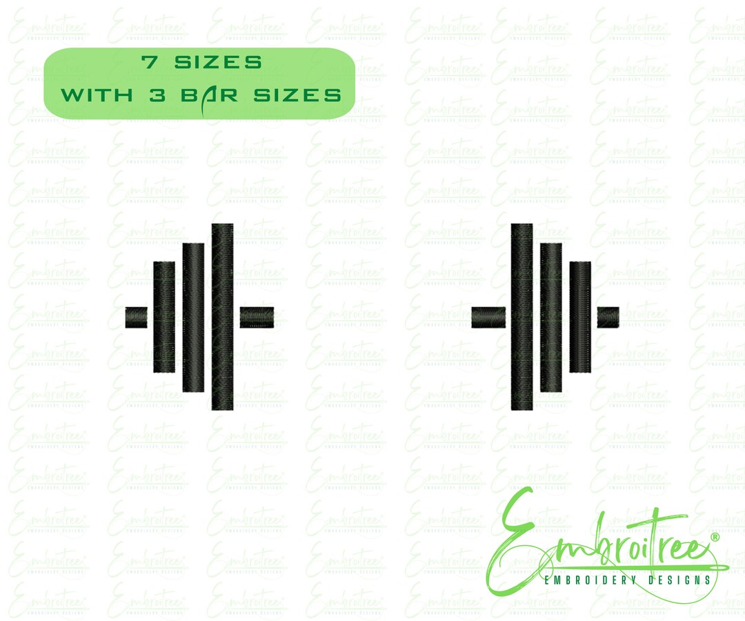 Split Barbell Embroidery Design, Machine Embroidery Designs, Gym ...