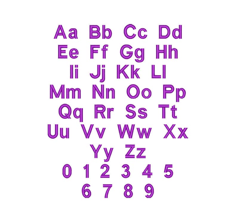 BLOCK FONT Embroidery Design Block Embroidery Font Machine - Etsy