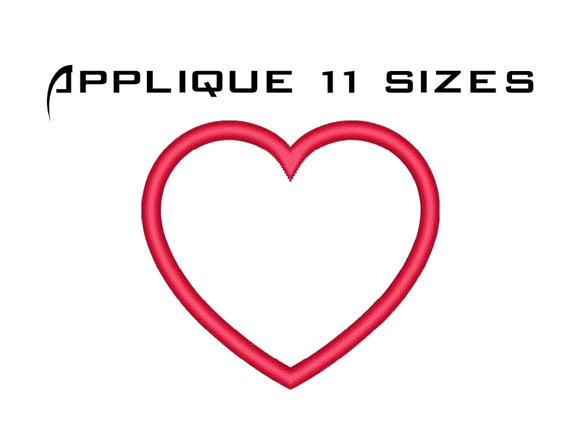 Heart Monogram Embroidery Design Heart Monogram Frame | Etsy