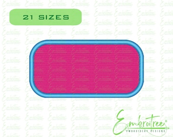 Rounded Rectangle Outline Machine Embroidery Design - Etsy