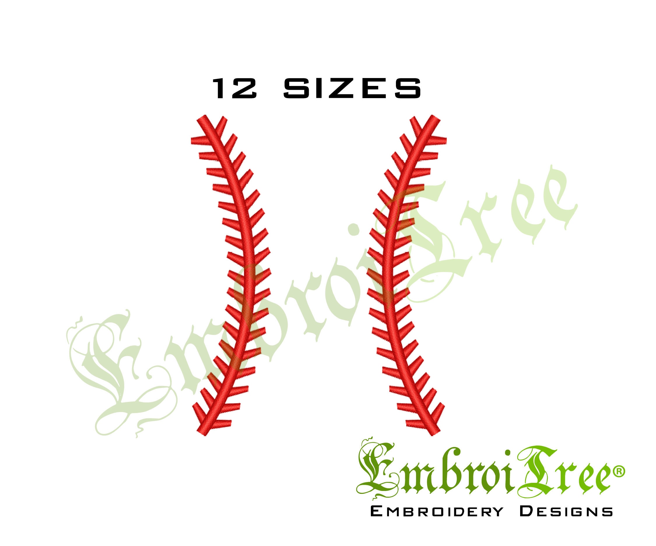 Baseball Stitches Embroidery Design Baseball Laces | Etsy