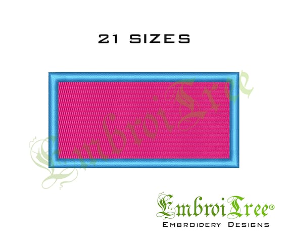 Rectangle Embroidery Design Rectangle Embroidery File - Etsy