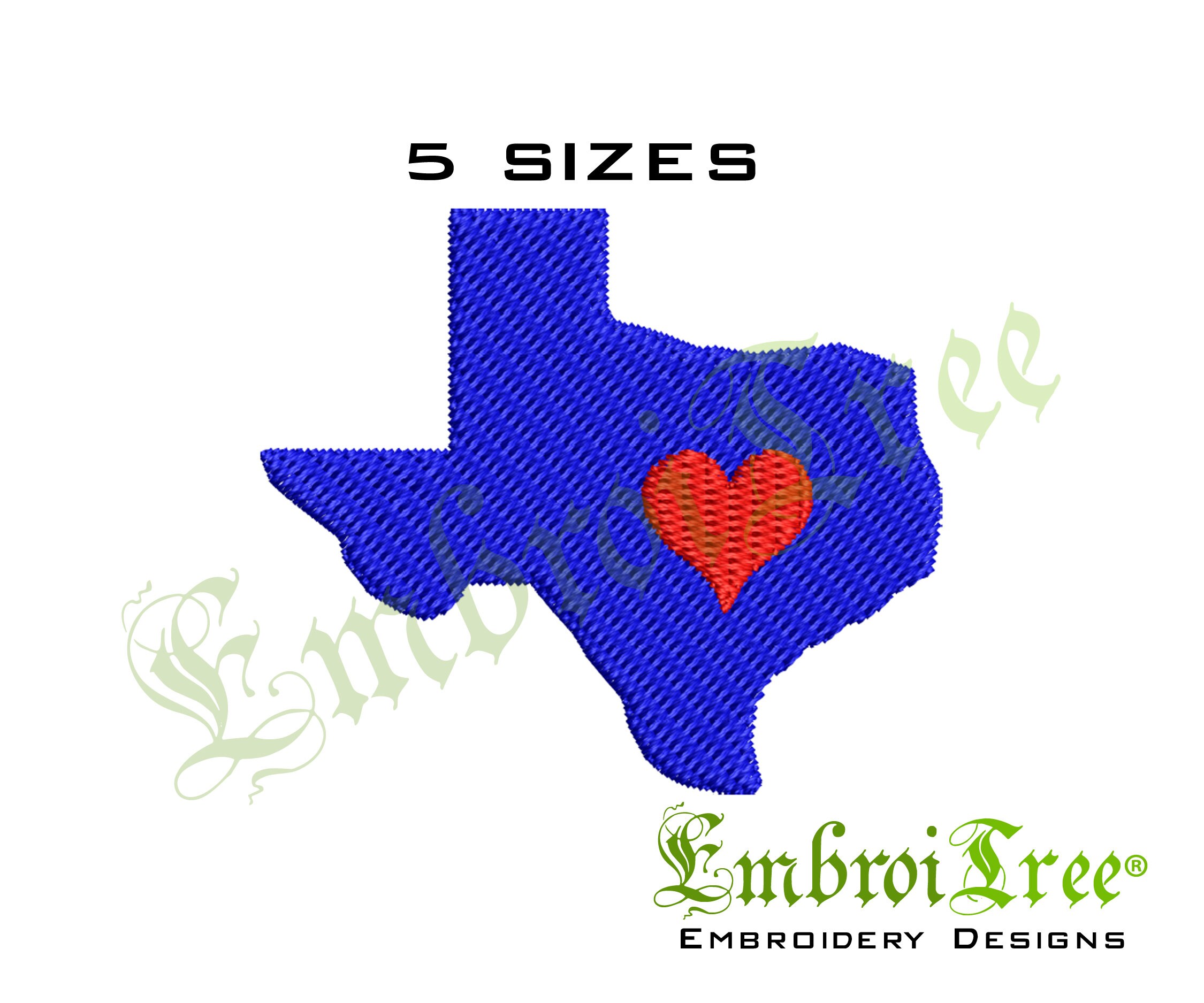 Love Texas Embroidery Design Texas State Embroidery Machine | Etsy