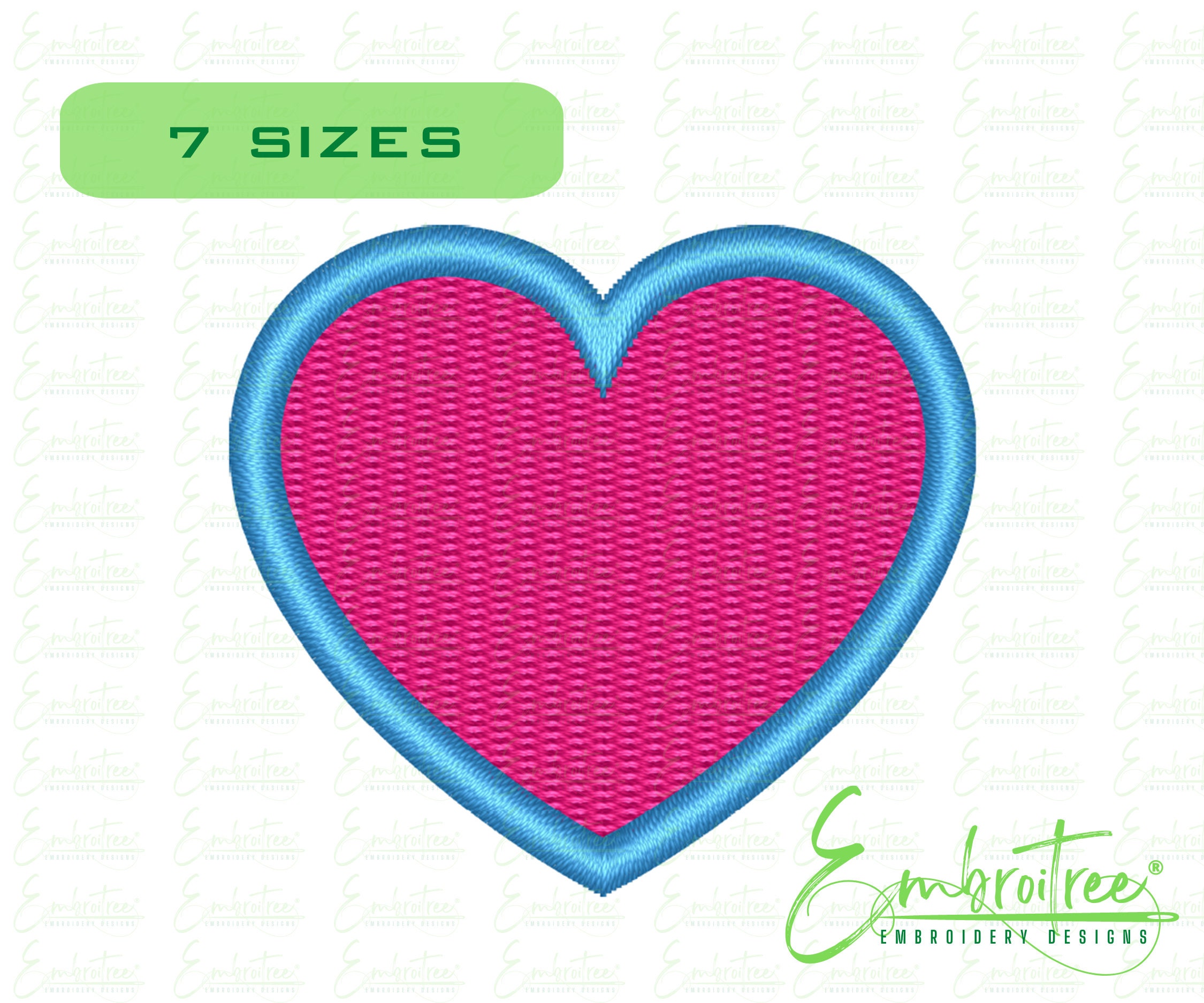Heart Machine Embroidery Design, Heart Embroidery File, Filled Heart ...
