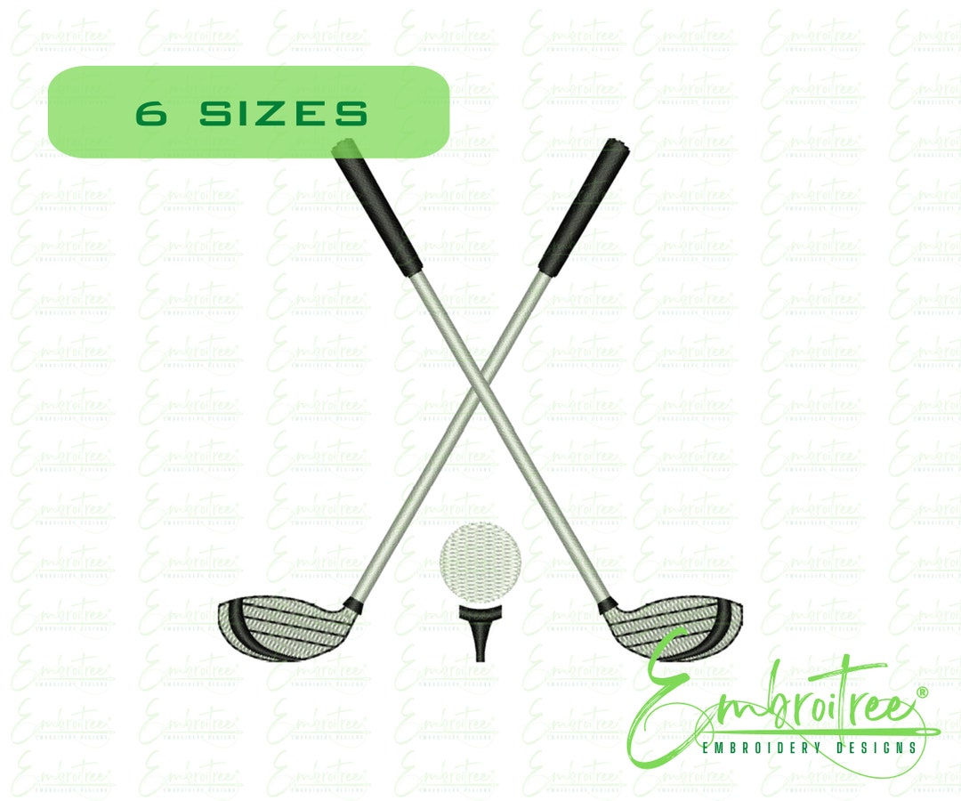 Golf Club Embroidery Design, Sports Embroidery File, Machine Embroidery ...