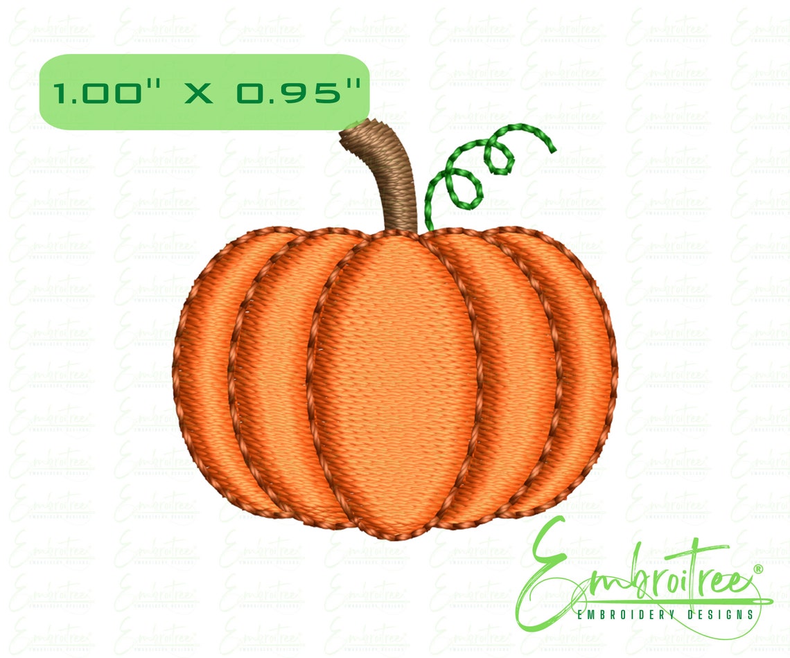 Mini Pumpkin Embroidery Design Machine Embroidery Designs - Etsy