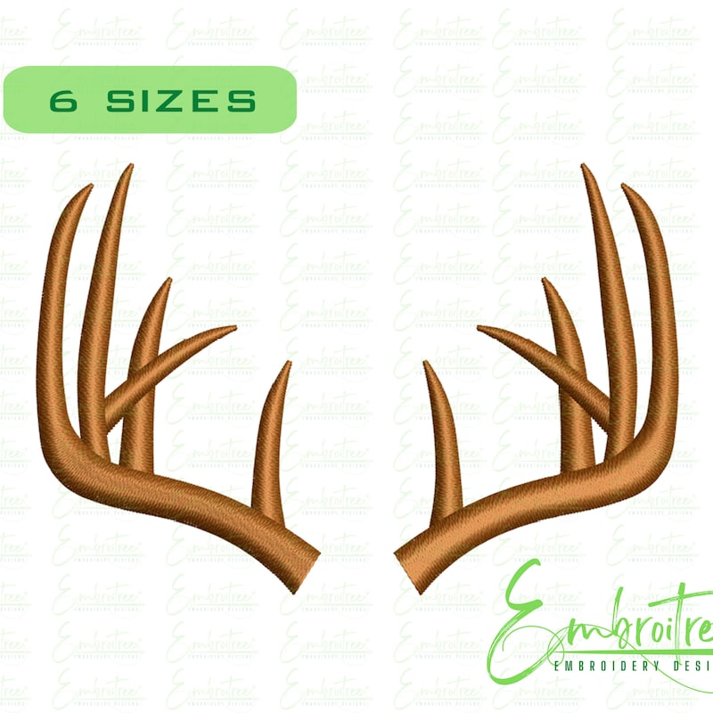 Buck Horns Embroidery - Etsy