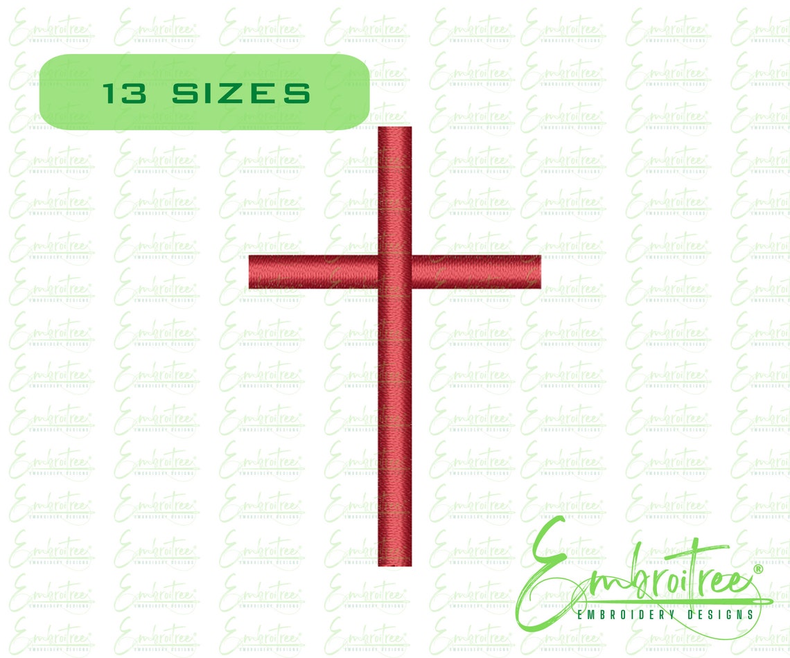 Christian Cross Embroidery File Satin Cross Design Easter Cross ...
