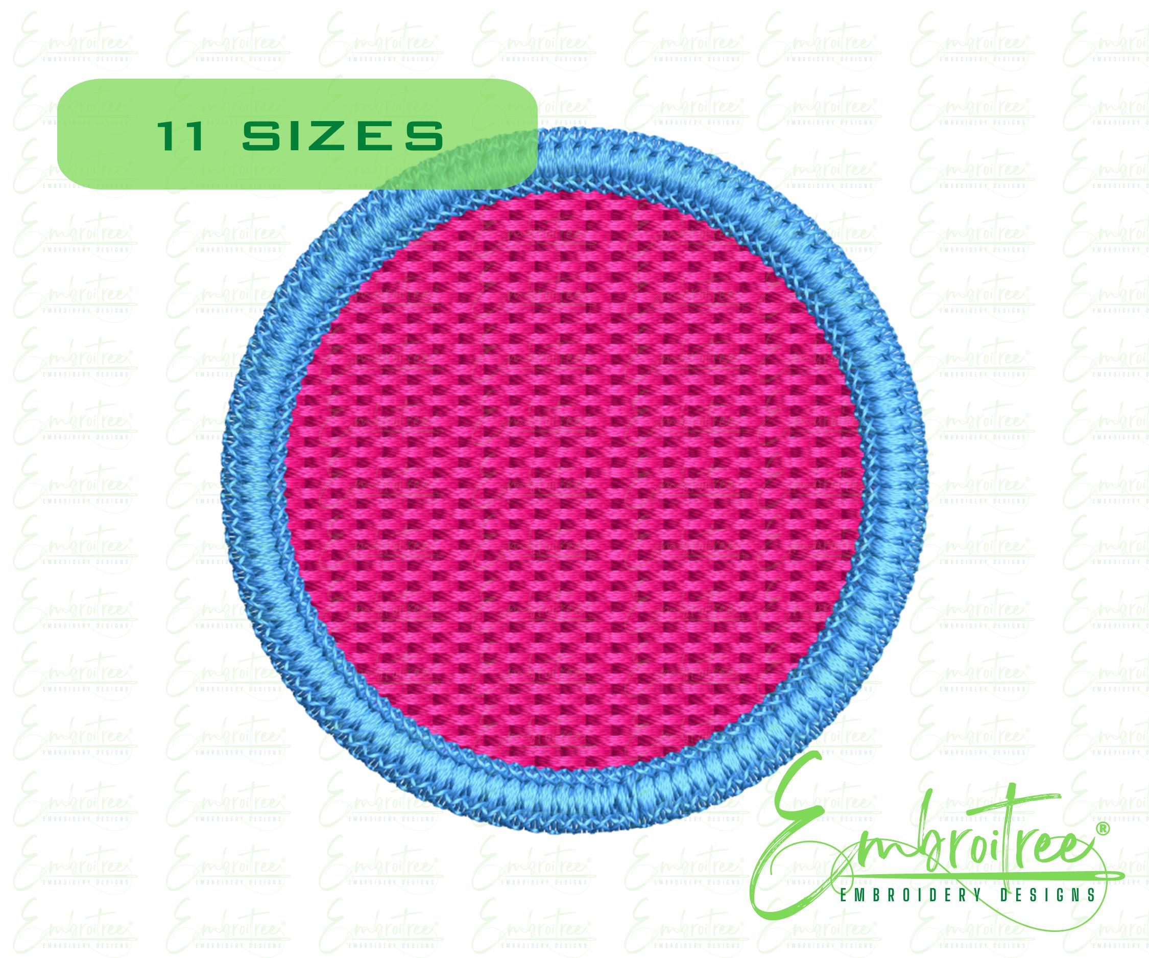 Circle Machine Embroidery Design, Round Shape Embroidery File - Etsy