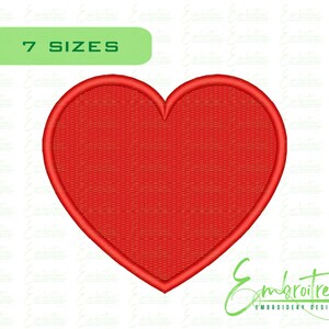 Heart Machine Embroidery Design, Heart Embroidery File, Filled Heart ...