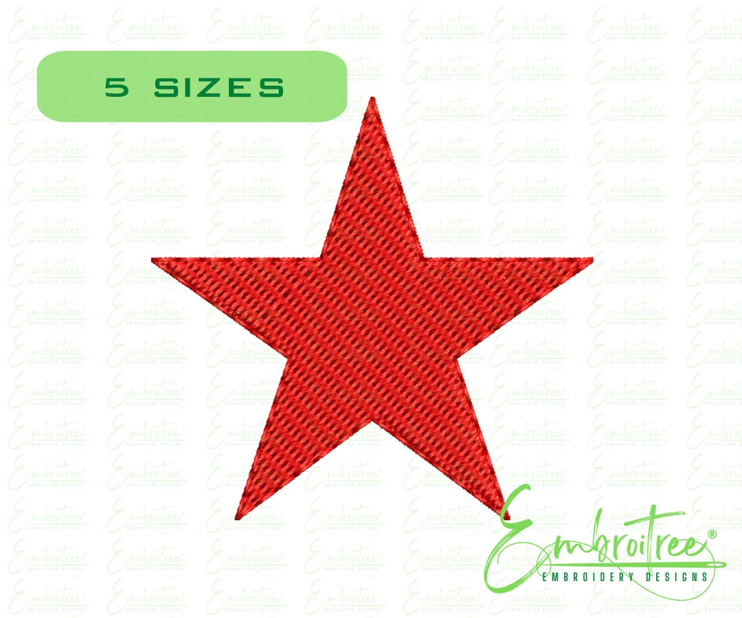 Star Machine Embroidery Design, Machine Embroidery Star, Star ...