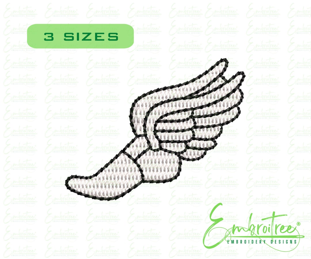 Mini Track Shoe Embroidery Design, Track and Field Embroidery Designs ...