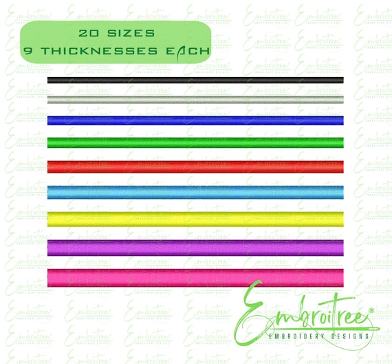 Line Embroidery Design Satin Stitch Line Single Line - Etsy