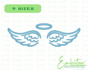 Angel Wings Embroidery File - Etsy