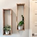 Set of 2 Long Wood Box Wall Decor, Wood Shelves, Rustic Decor, Plant ...