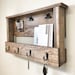 Wooden Key Chain Rack, Wall Mail Holder, Key Chain Holder, Wall Storage ...