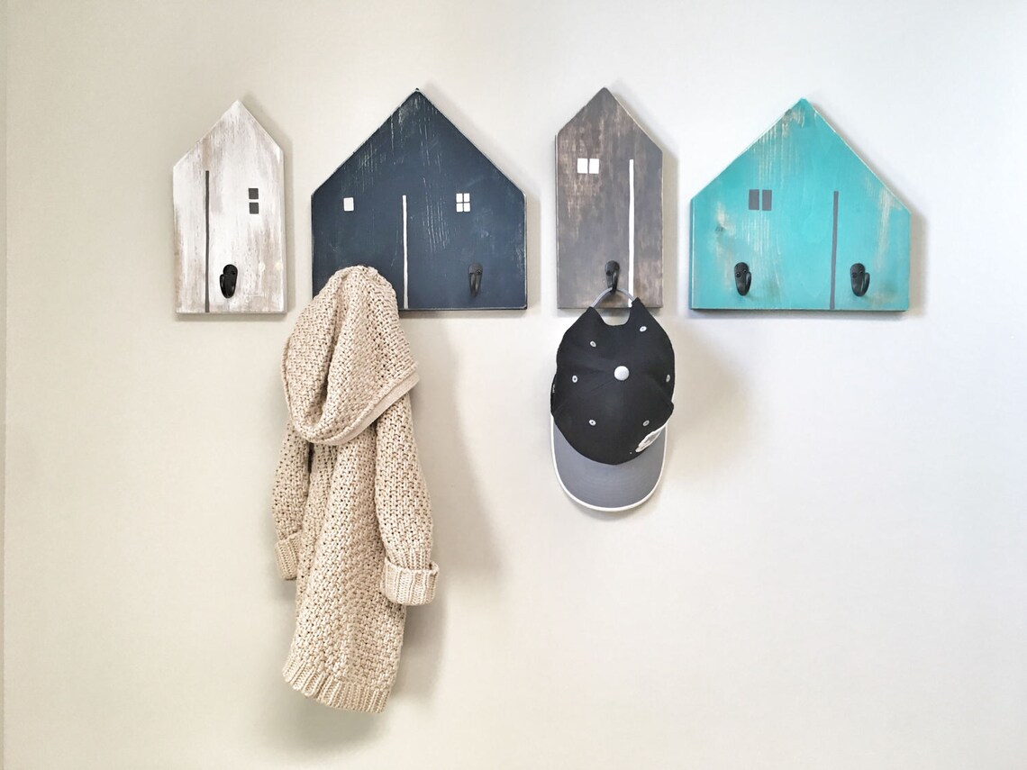 Rustic Wooden Entryway Farmhouse Home House Hooks Wood Coat - Etsy