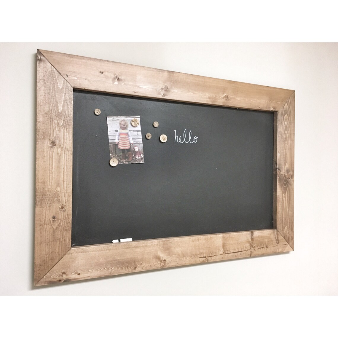 Rustic Wooden MAGNETIC CHALKBOARD Memo Board Frame Farmhouse - Etsy