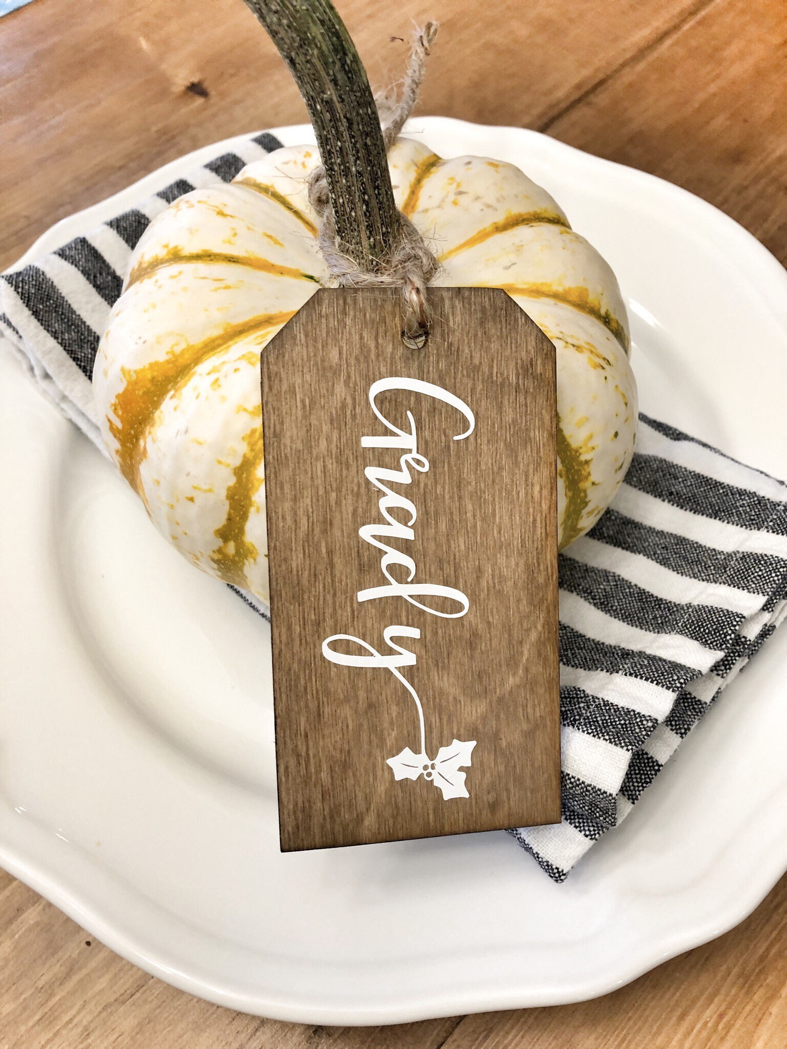 Personalized Thanksgiving Table Name Tags Personalized Gift Etsy