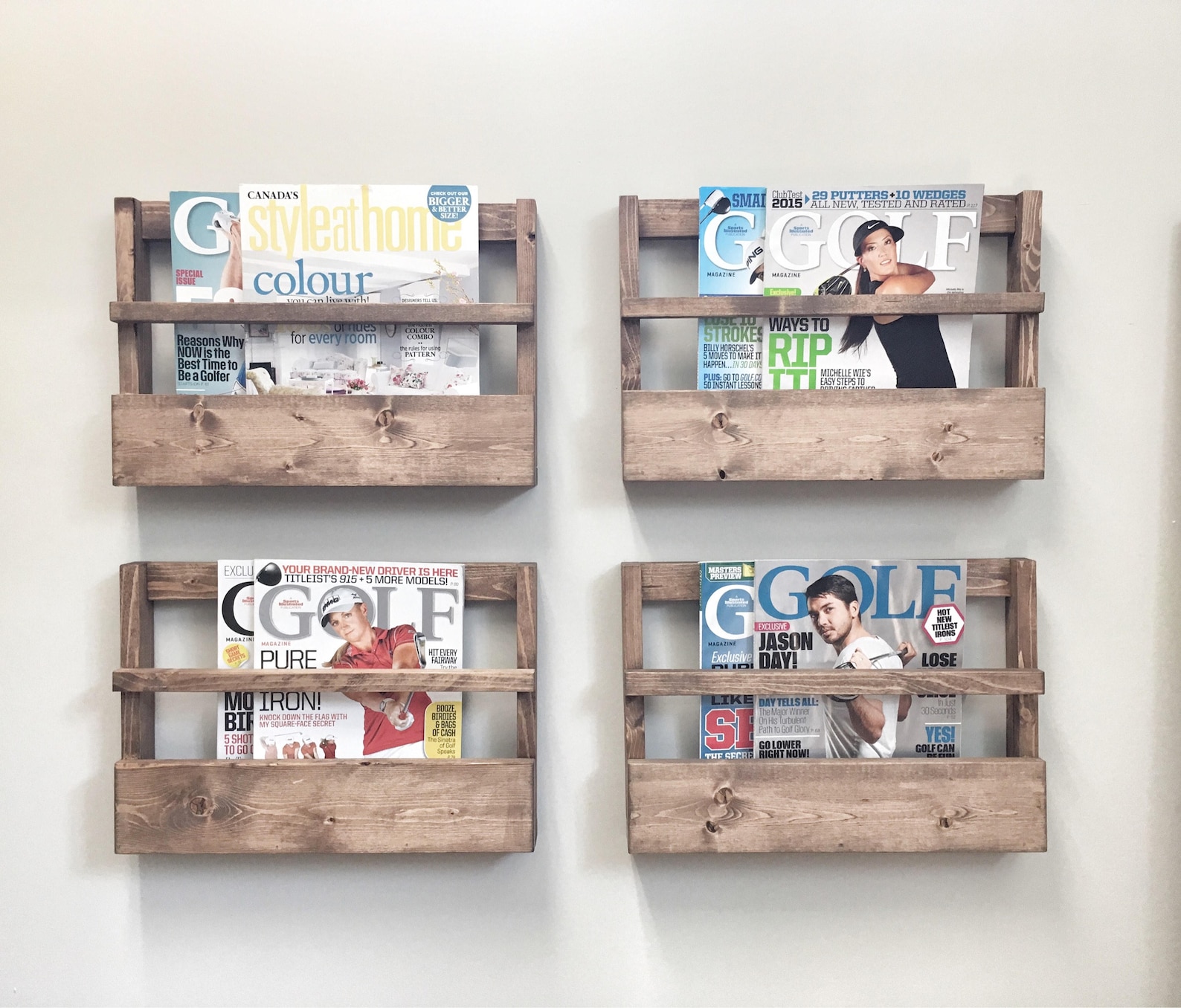 Wood Magazine Holder Magazine Wall Storage Rack Wall - Etsy