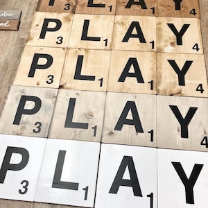 12" Giant Jumbo Scrabble Tiles, Letter Tiles, Huge Wooden Scrabble ...